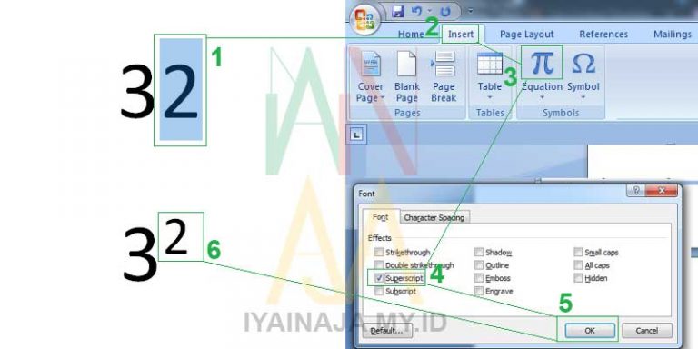 5 Cara Membuat Pangkat di Word, Lengkap Banget - IYAINAJA.MY.ID